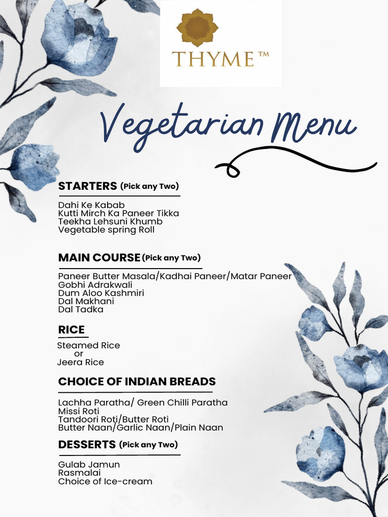 Candlelight Menu with Prices | PDF