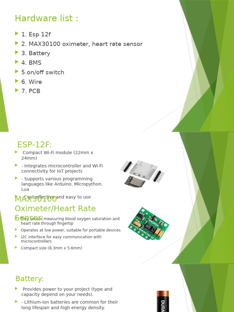IoT Project Hardware Components List | PDF