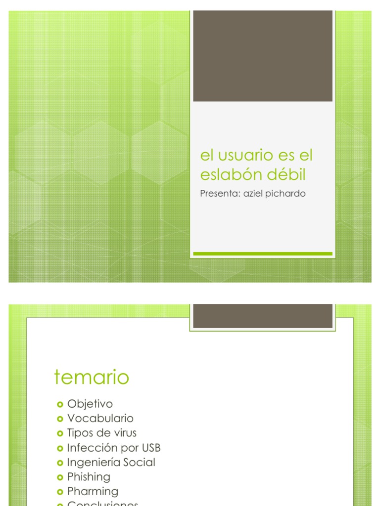 El Usuario Es El Eslabon Debil - Aziel Pichardo | PDF | Malware ...