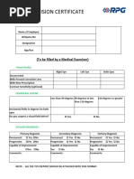 Eye Fitness Certificate | PDF