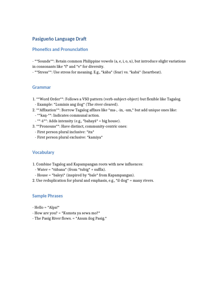 Pasigueño_Language_Draft | PDF