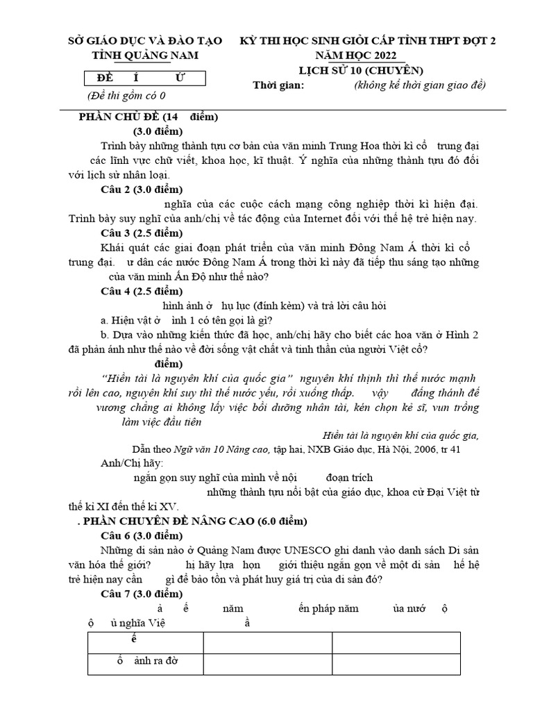 HSG S 10 QN 2022 - 2023 | PDF