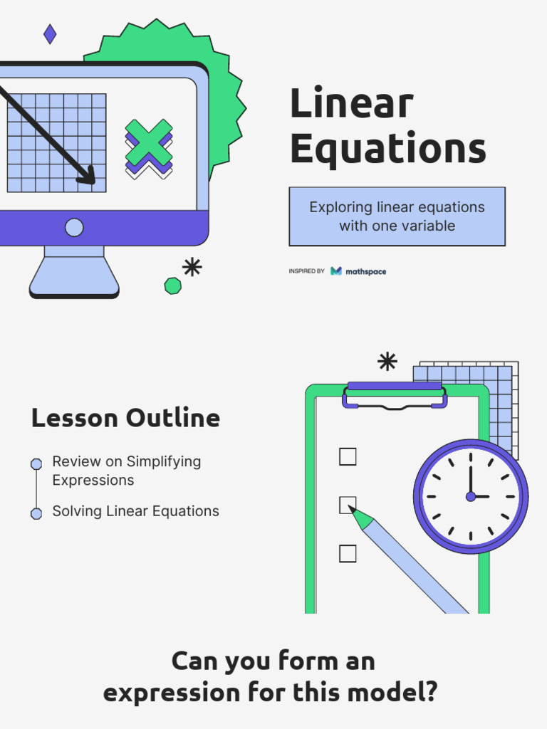 Class 8 demo linear equation_20241022_105443_0000 | PDF | Equations | System Of Linear Equations