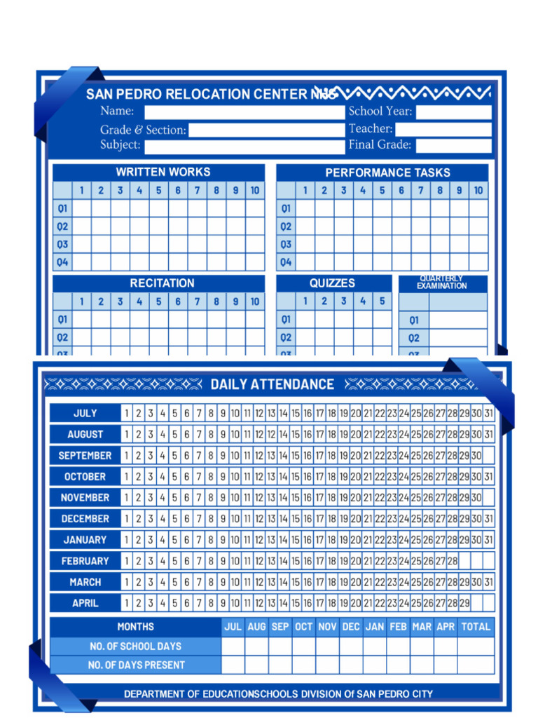 Class Record 2024 2025 | PDF