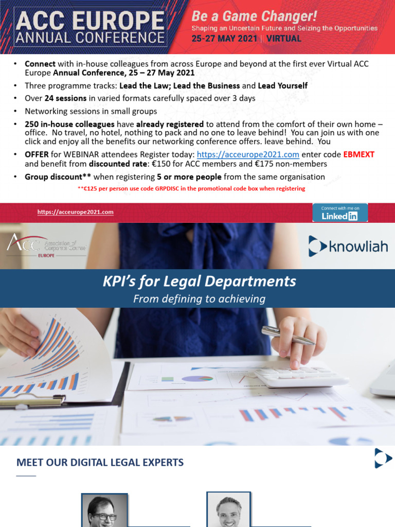 KPIs for Legal Departments Webinar | PDF | Performance Indicator ...