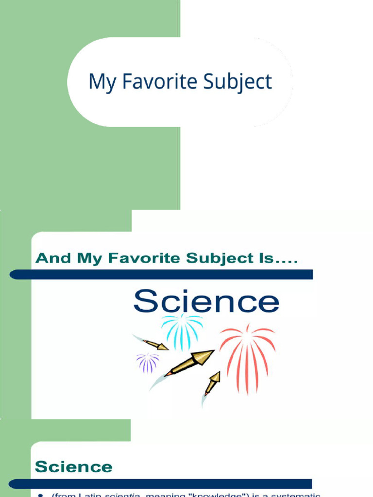 My Favorite Subject | PDF