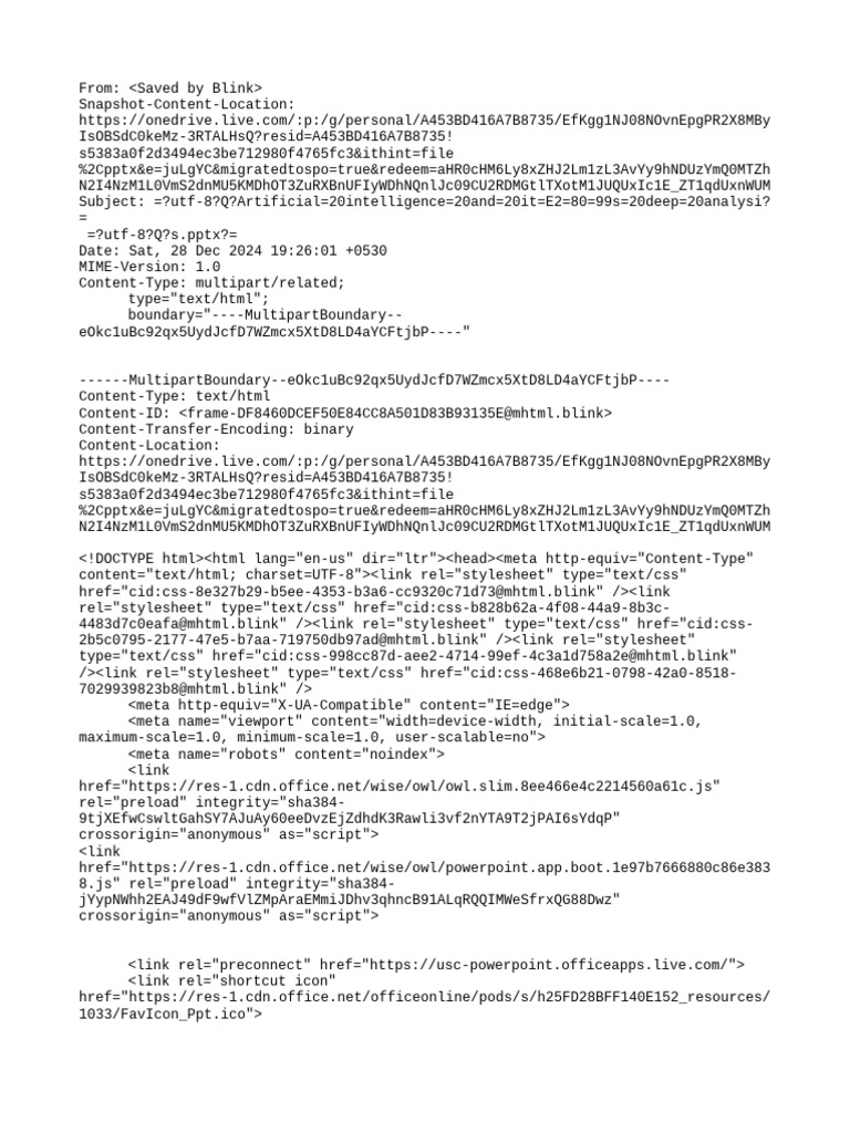 Artificial Intelligence and It’s Deep Analysis | PDF | Html Element | Text