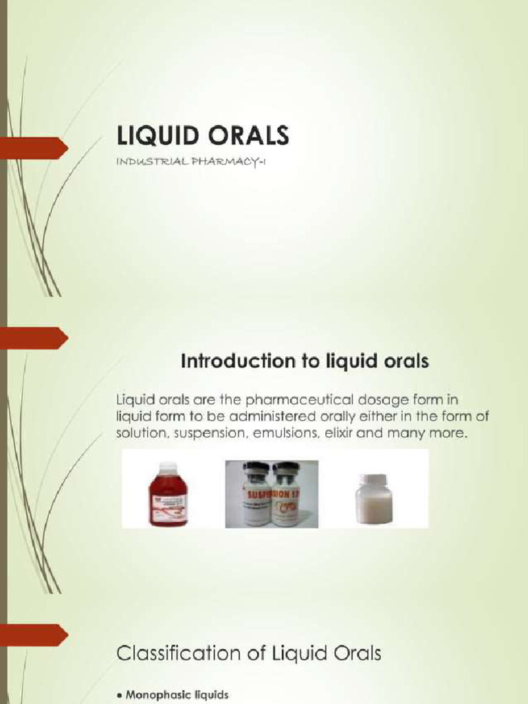 Liqid orals | PDF