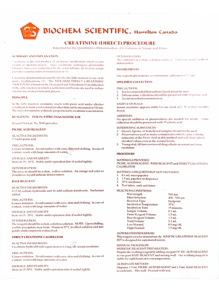 Clinical-Chemistry-Procedures | PDF