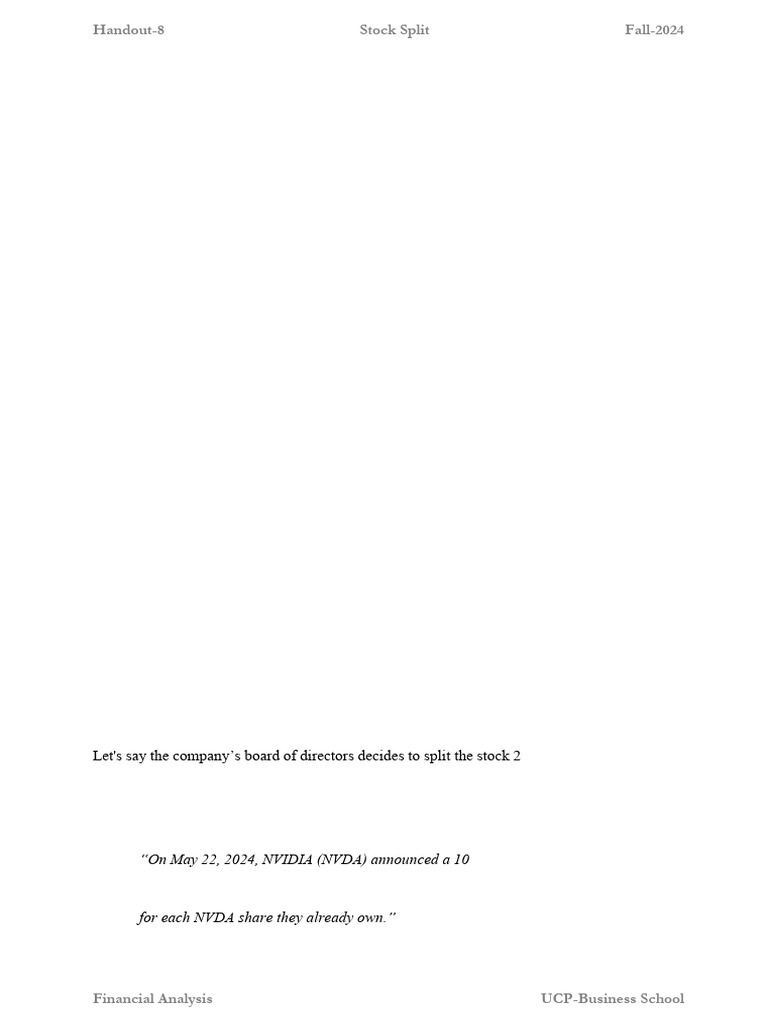 Understanding Stock Splits and Their Impact | PDF | Stocks | Share Price