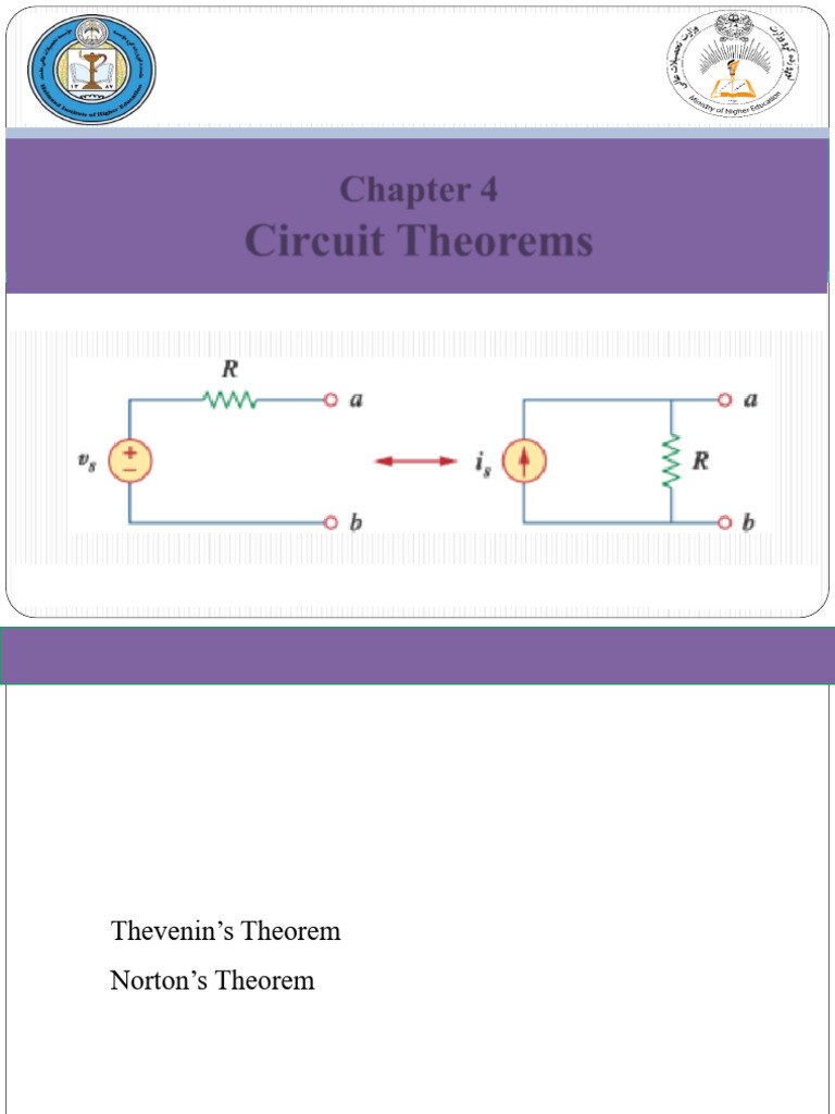 4 Chapter Circuit Theorems-1 | PDF | Electrical Network | Network Analysis (Electrical Circuits)