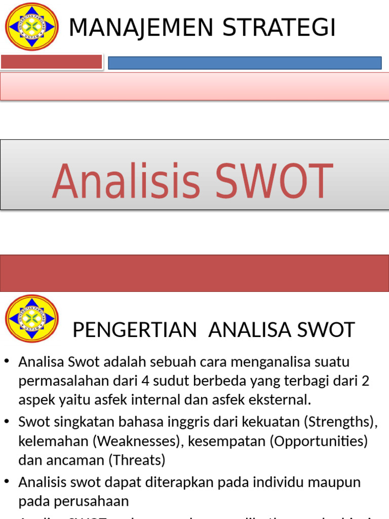 Bab 8 Analisa Swot | PDF