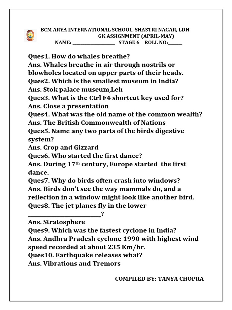 1178 C 723 GK Assignment Stage 6 | PDF