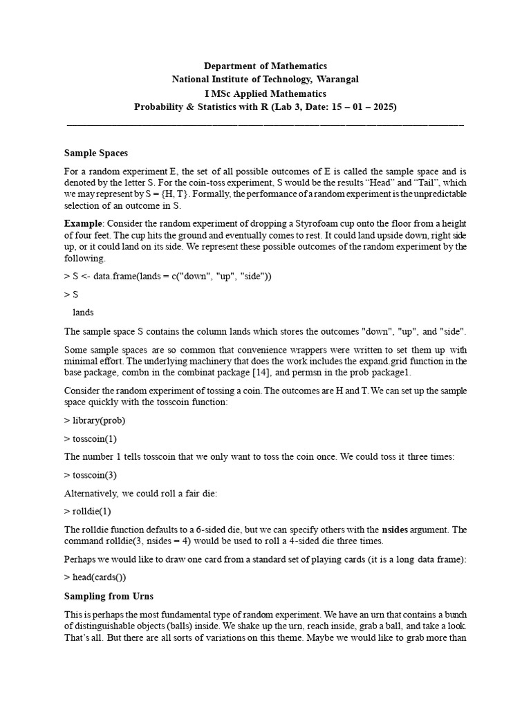 Lab 3 Pdf Function Mathematics Probability