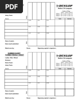 Table Tennis Score Sheet | PDF