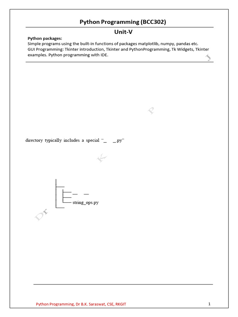Unit 5 A Notes Python 2024 25docx Pdf Python Programming Language Modular Programming 1540