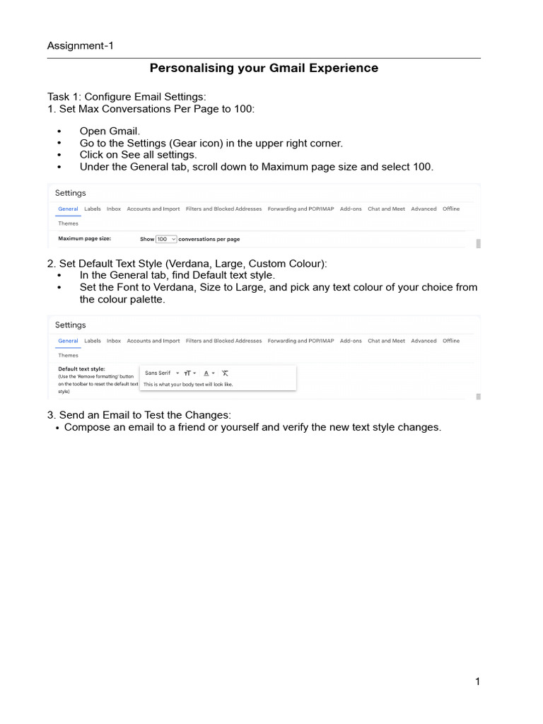 Assignment 1 Tamplet | PDF | Gmail | Computer Mediated Communication
