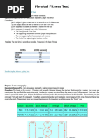 Beep Test Table | PDF