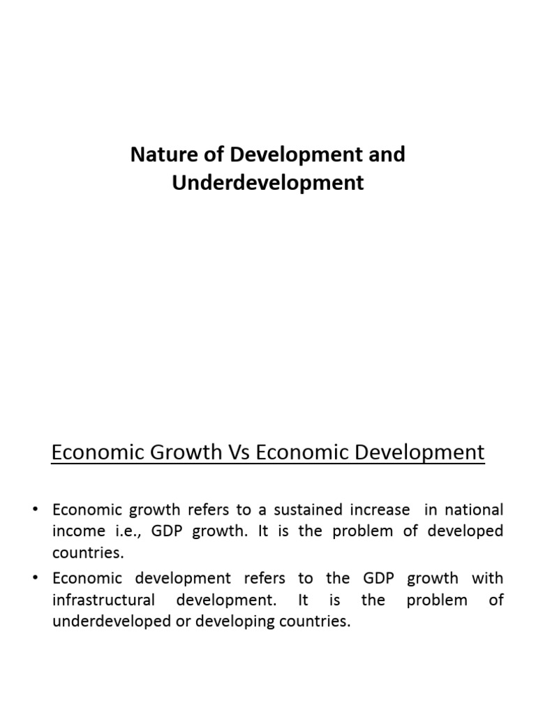 Nature of Development and | PDF | Human Development Index | Economic ...