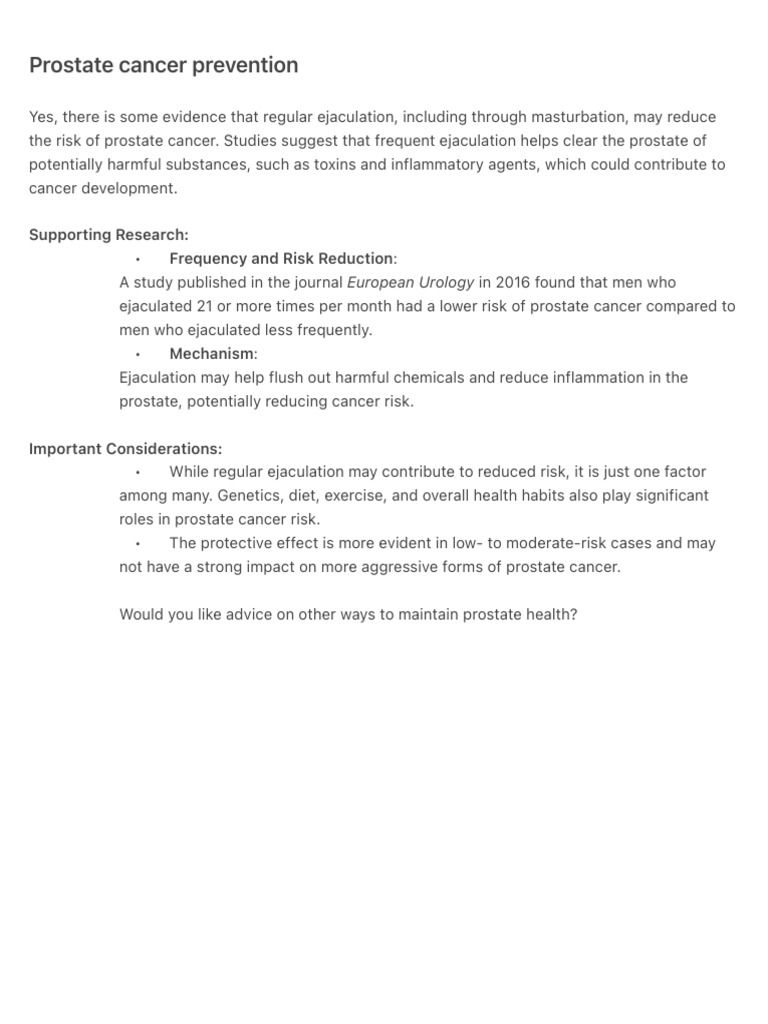 Prostate Cancer Prevention | PDF