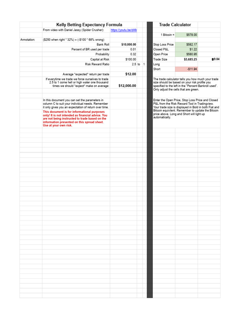 Applying Kelly Criterion in A Trading Strategy | PDF