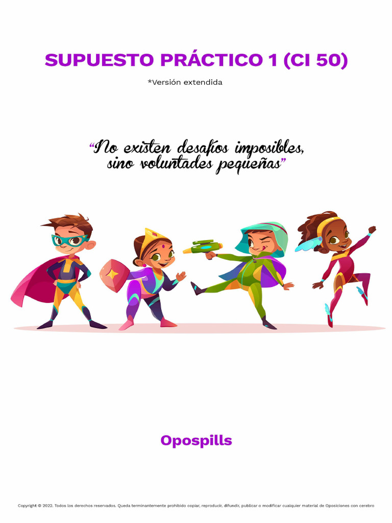 Sp1. Supuesto Ci50 - Opospills | PDF | Evaluación | Aprendizaje