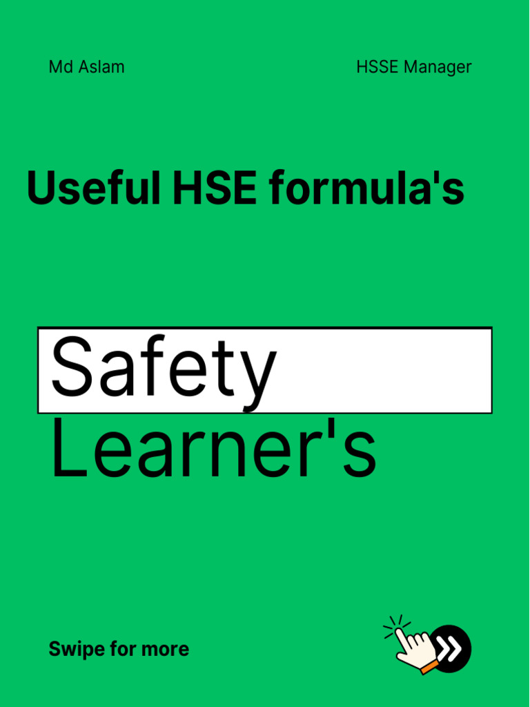 HSE Formulas for Safety Managers | PDF