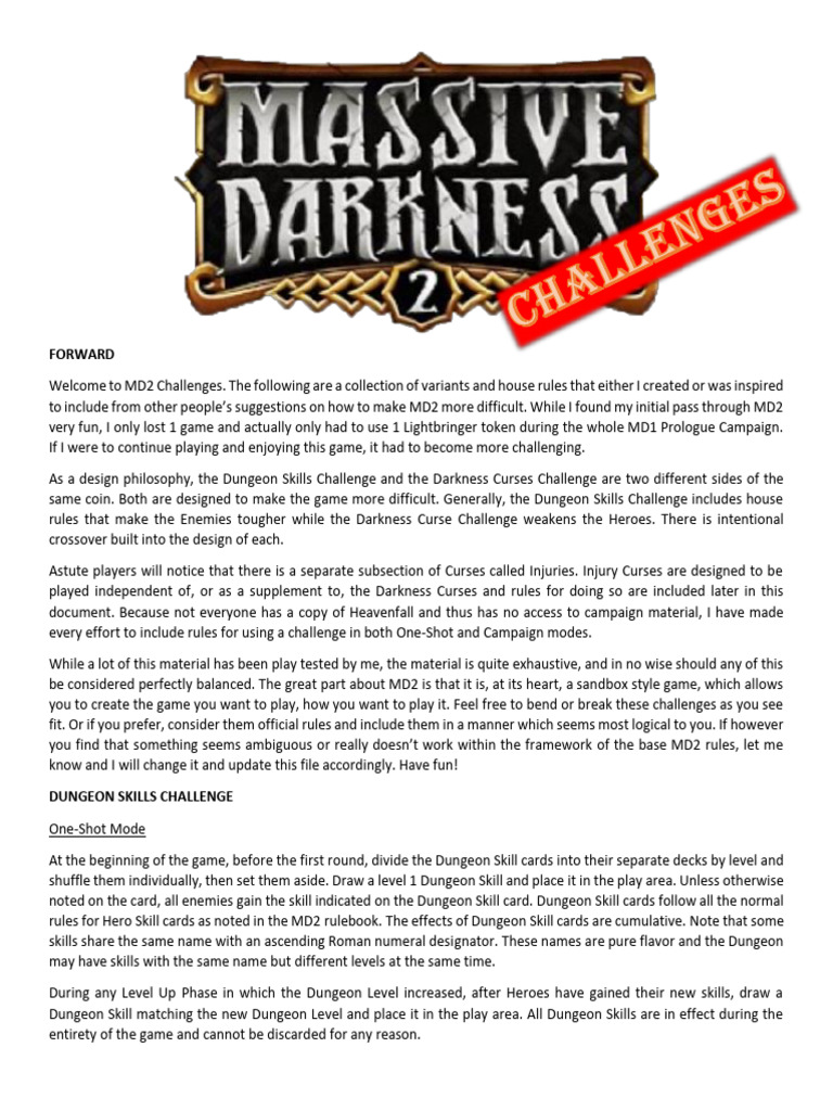 MD2_Challenges | PDF | Tabletop Games | Gaming