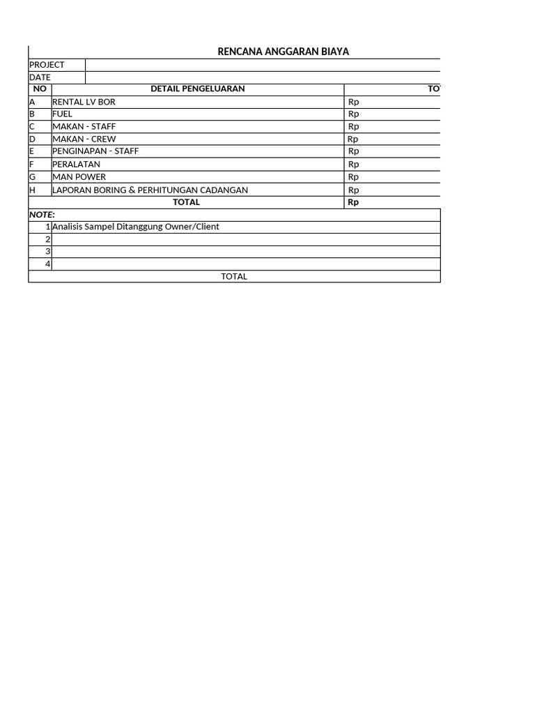 Plan Rab Bor 2 Alat | PDF