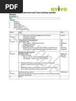 Supervision Agenda Template | PDF