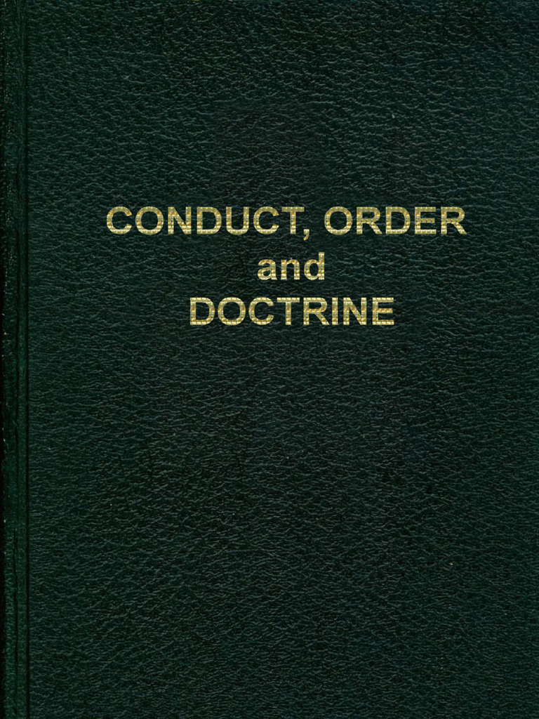 Conduct, Order and Doctrine (COD) | PDF | Logos (Christianity) | Jesus