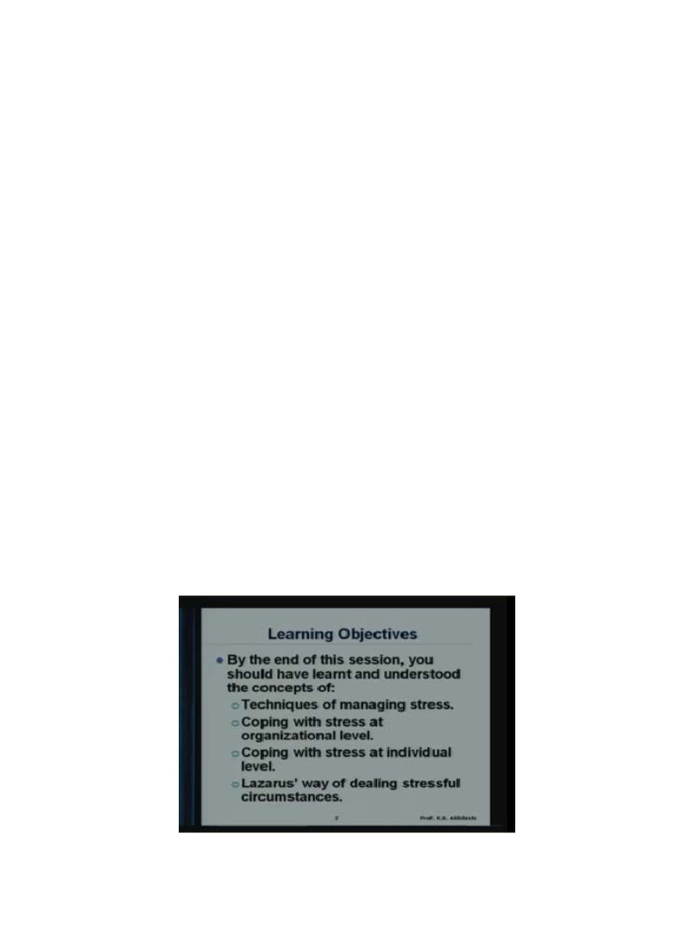 Lec40 Stress Management - II | PDF | Meditation | Stress (Biology)