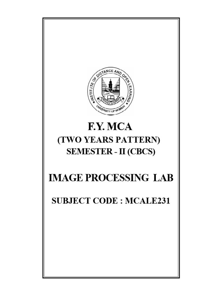 IMAGE Processing Lab Manual | PDF | Discrete Fourier Transform | Fast Fourier Transform