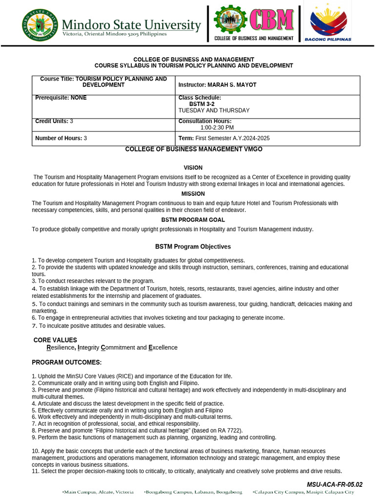 First Sem Planning Syllabus | PDF | Evaluation | Information