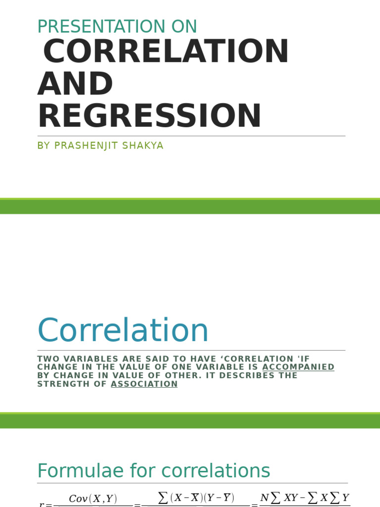 Correlation and Regression | PDF | Applied Statistics | Actuarial Science