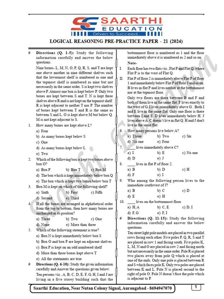 Daily Practice Sheet Pre | PDF | Linguistics