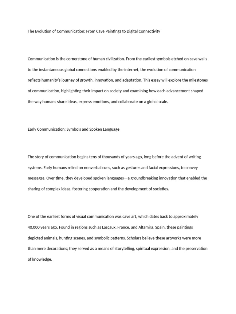 Evolution of Communication History | PDF | Printing Press | Communication
