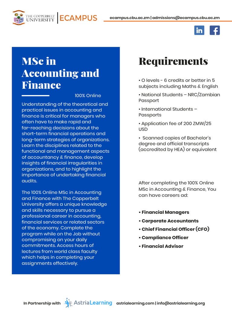 Online MSc in Accounting & Finance | PDF | Accounting | Thesis