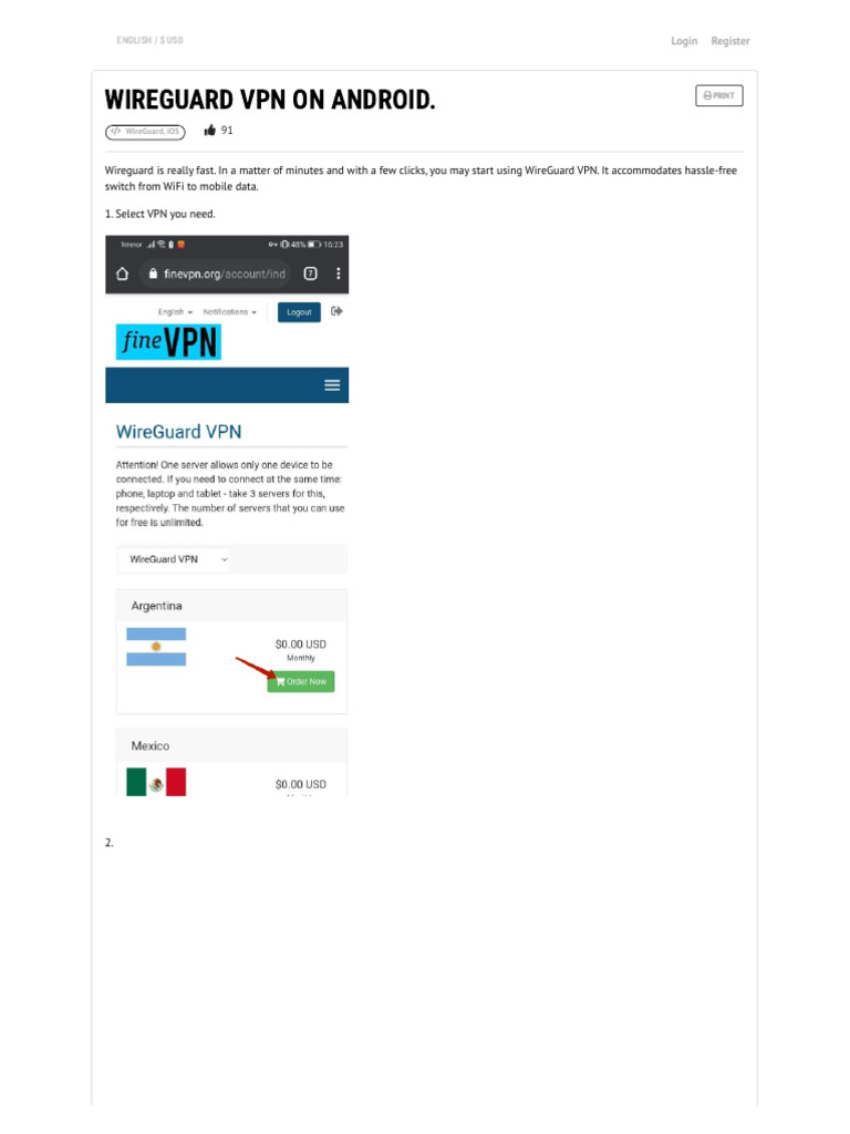 WireGuard VPN on Android. - Knowledgebase - FineVPN | PDF