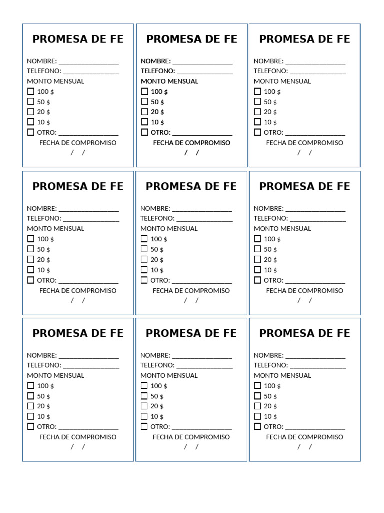 Promesa de Fe | PDF