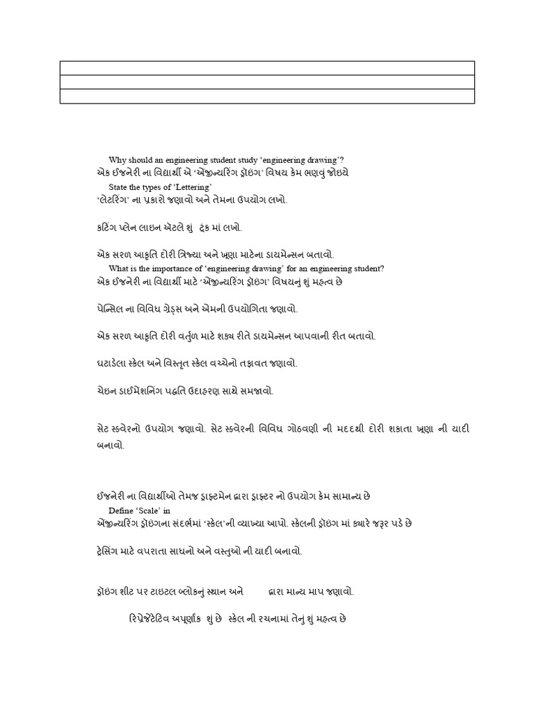 Basic Engineering Drawing | PDF