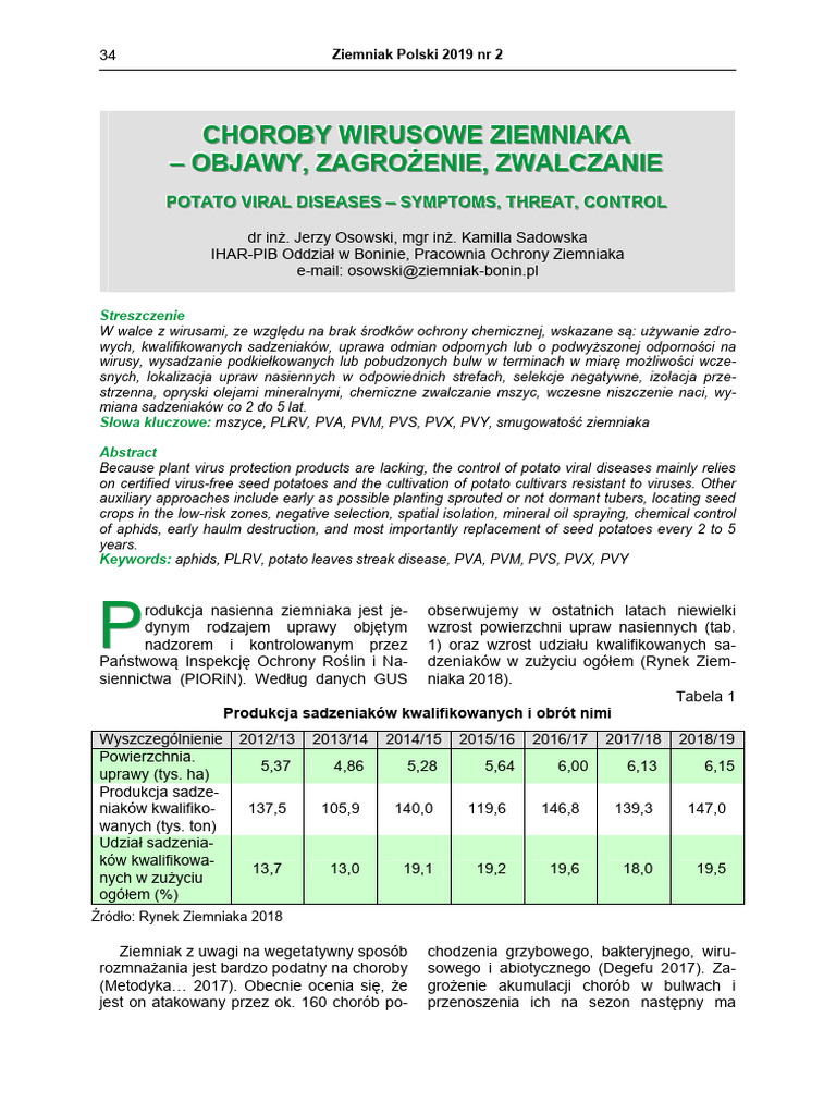 Jerzy Osowski, Kamilla Sadowska | PDF