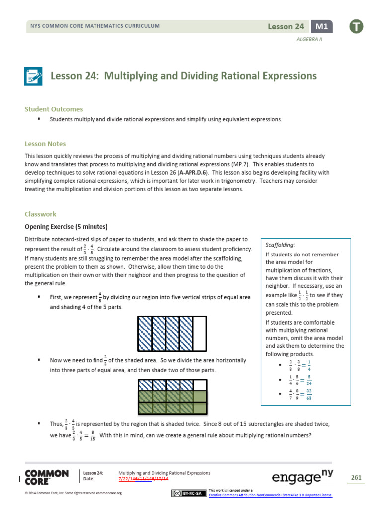 Algebra II m1 Topic C Lesson 24 Teacher | PDF | Rational Number ...