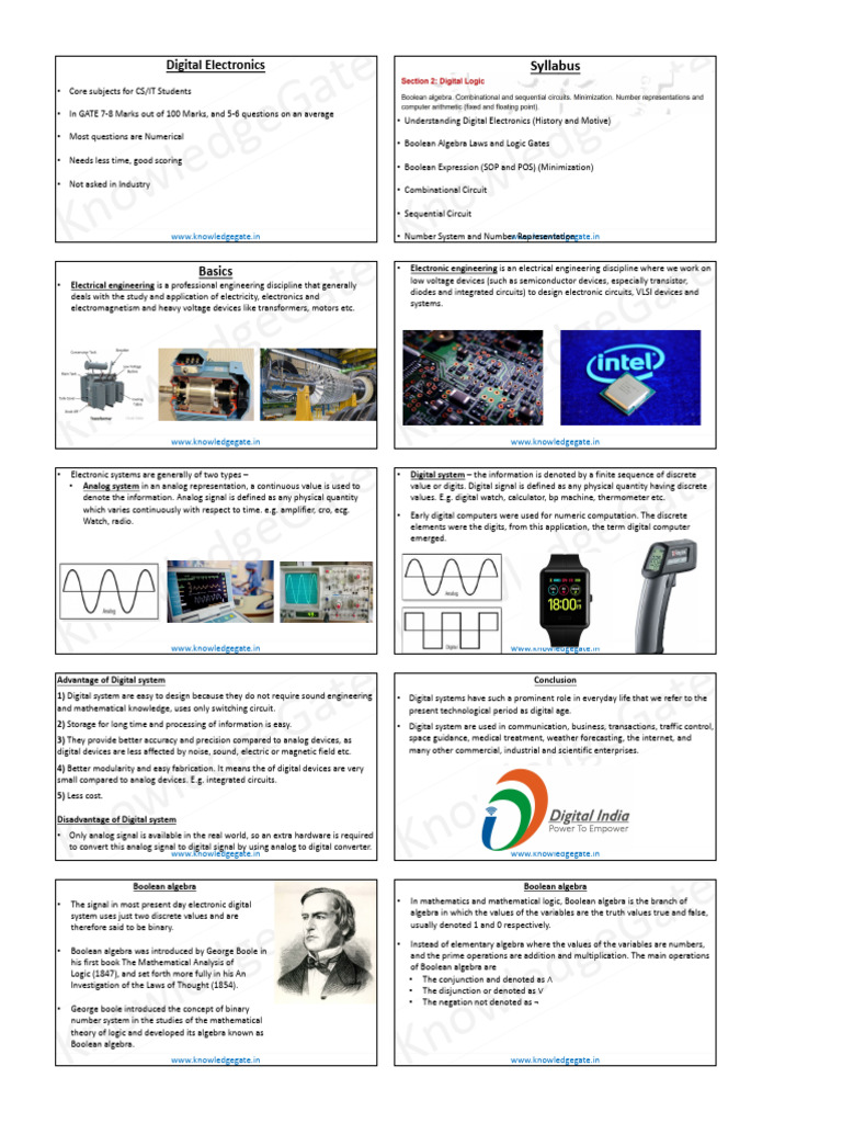 Knowledge gate digital electronics | PDF | Logic Gate | Digital Electronics