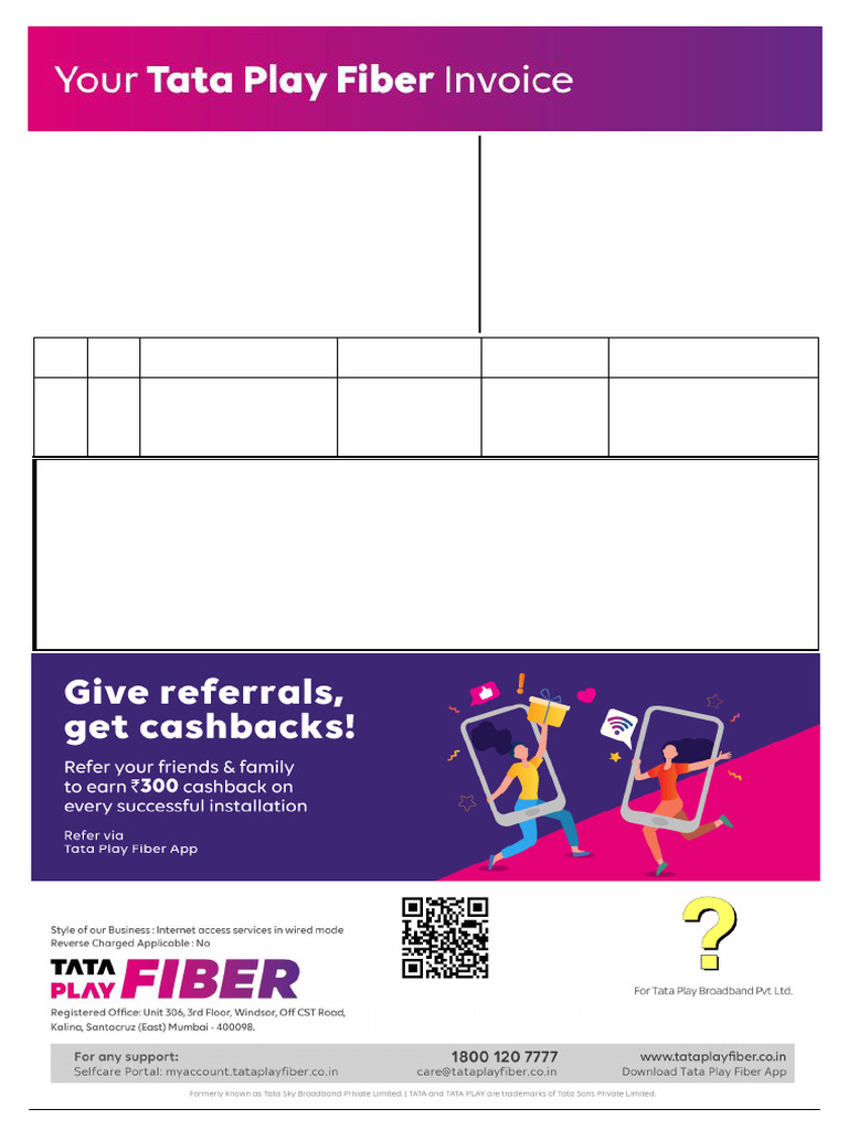 Tata Play Bill Oct | PDF