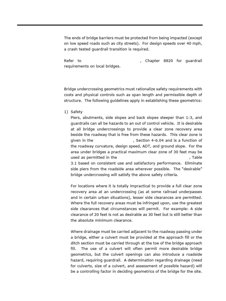 Bridge Undercrossing Design Guidelines | PDF | Engineering Tolerance ...