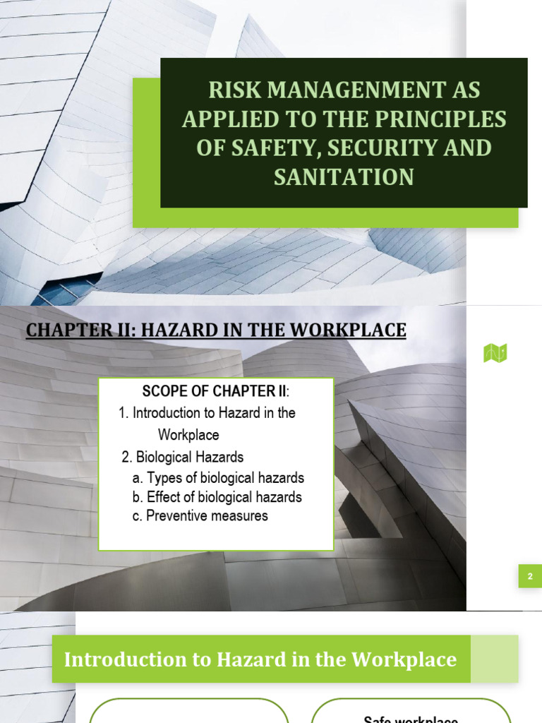 Risk Management Chapter II 2 | PDF | Hazards | Foods