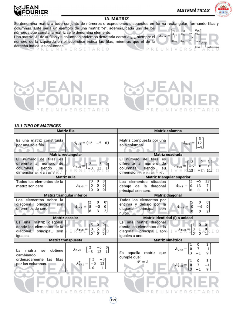 Clase 12 - Matrices 1 - Utn | PDF | Matriz (Matemáticas) | Determinante