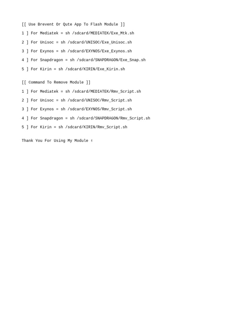 Commands To Flash Module | PDF