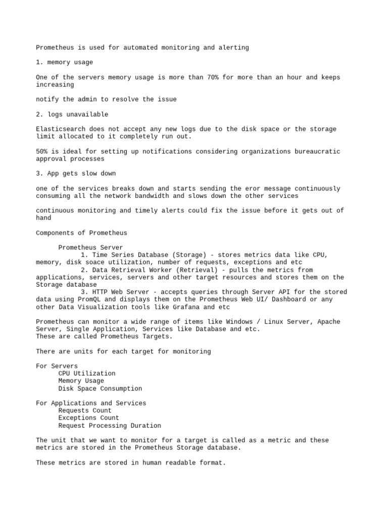 Prometheus Concepts | PDF | Computer Engineering | Computer Architecture